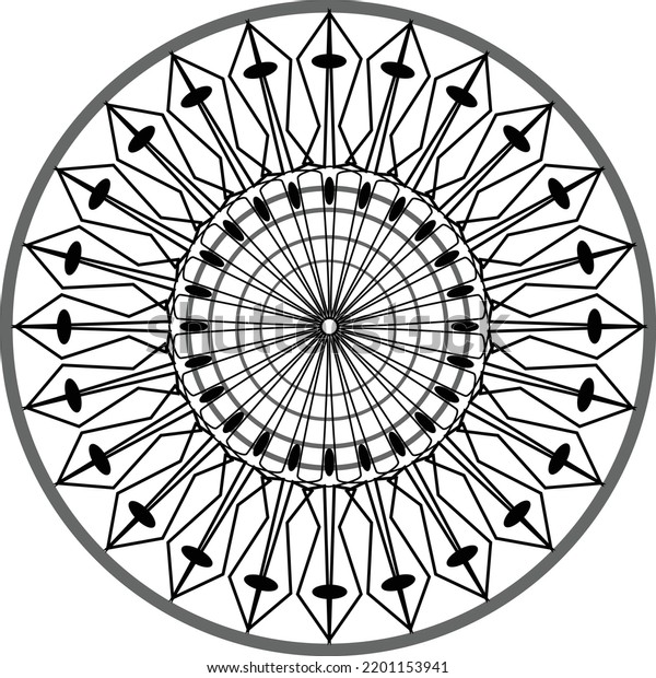 Vectors Wall Clock Mandala Constellations Symbols Stock Vector (Royalty ...