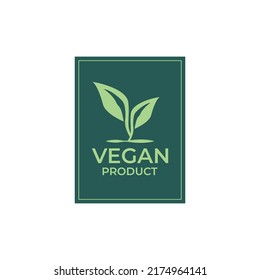 Vegan Product Label Design Vector Stock Vector (Royalty Free ...