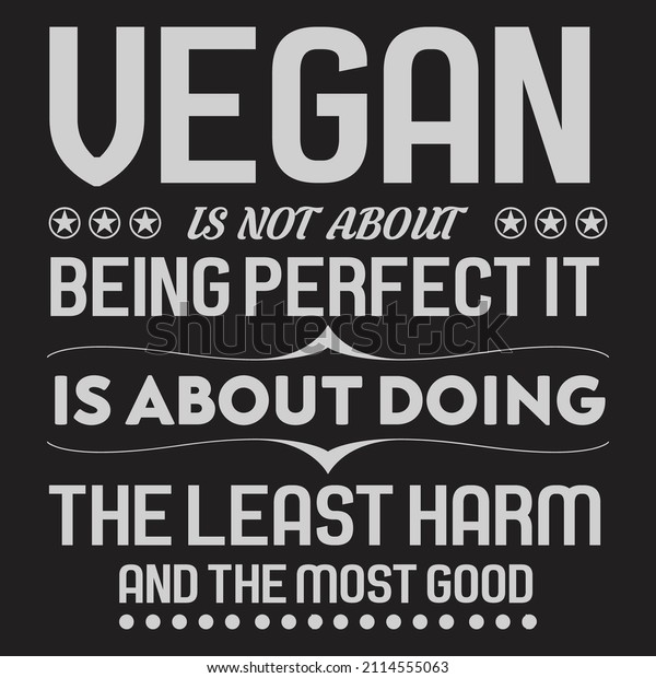 Vegan Theme Typography Tshirt Design Stock Vector (Royalty Free ...