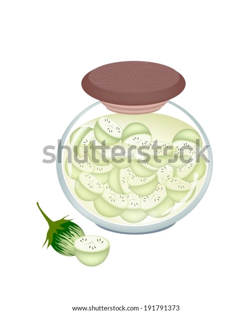 Vegetable Illustration Pickled Slice Cockroach Berries: vector de stock ...