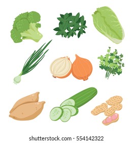 Vegetables Character Design Stock Vector (Royalty Free) 554142322 ...