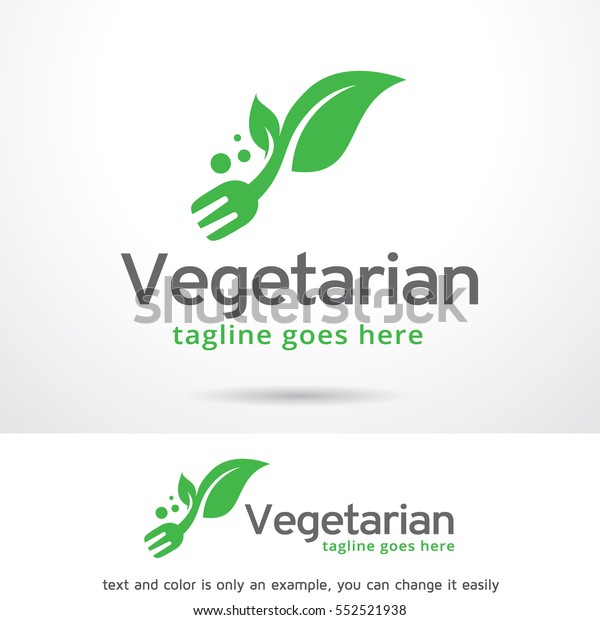 Vegetarian Logo Template Design Vector Food Stock Vector (Royalty Free ...