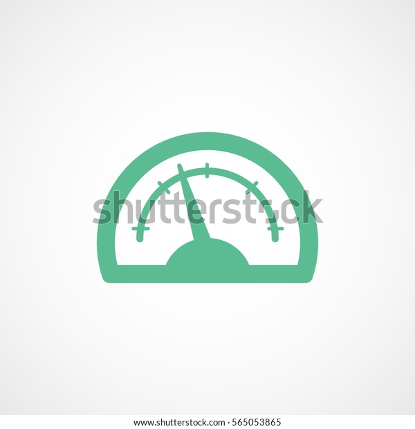 Vehicle Dashboard Speedometer Tachometer Green Flat Stock Vector ...