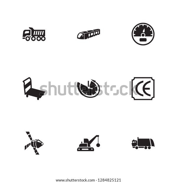 Vehicle Icon Set Space Vehicle Speedometer Stock Vector (Royalty Free ...