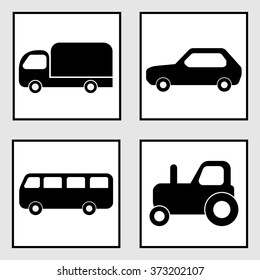 Vehicle Icons Stock Vector (Royalty Free) 373202107 | Shutterstock