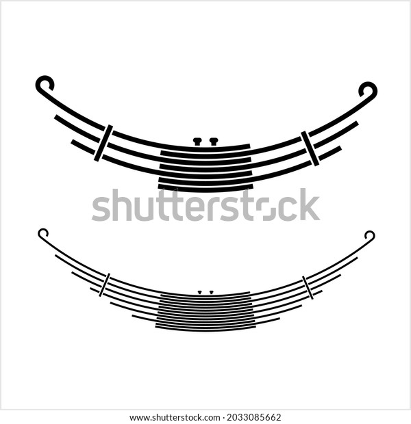 Vehicle Leaf Spring Icon Suspension Leaf Stock Vector (Royalty Free ...