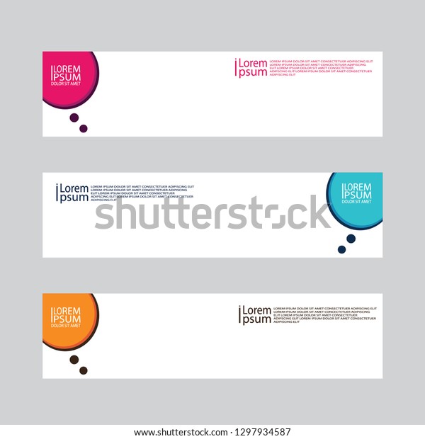 Vektor Banner Simple Modern Stock Vector (Royalty Free) 1297934587 ...