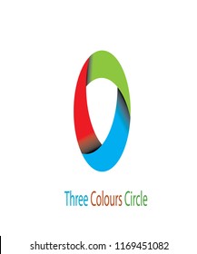 Vektor Three Colours Circle Logo Design Stock Vector (Royalty Free ...