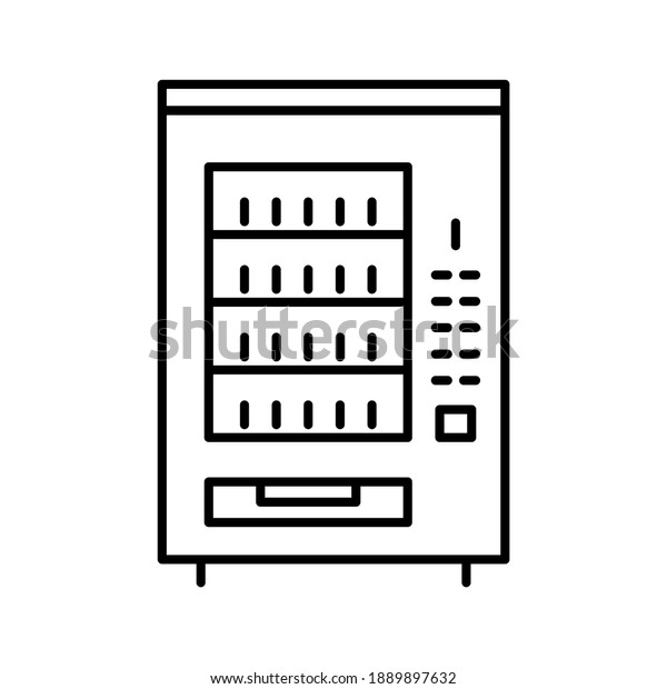 Vending Machine Icon Modern Outline Style Stock Vector (Royalty Free ...