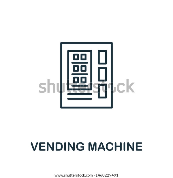 Vending Machine Outline Icon Thin Style Stock Vector (Royalty Free ...
