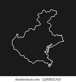 Veneto Map Region Italy Vector Illustration Stock Vector (Royalty Free ...