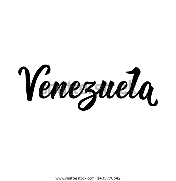 Venezuela Lettering Vector Illustration Perfect Design Stock Vector ...