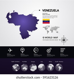Venezuela Map Vector Illustration Stock Vector (Royalty Free) 591623126 ...