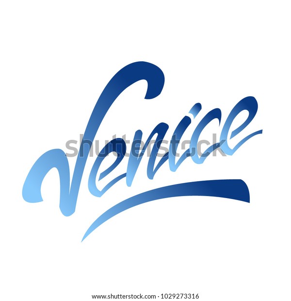 Venice Italy Lettering Logo Vector Type Stock Vector (Royalty Free ...