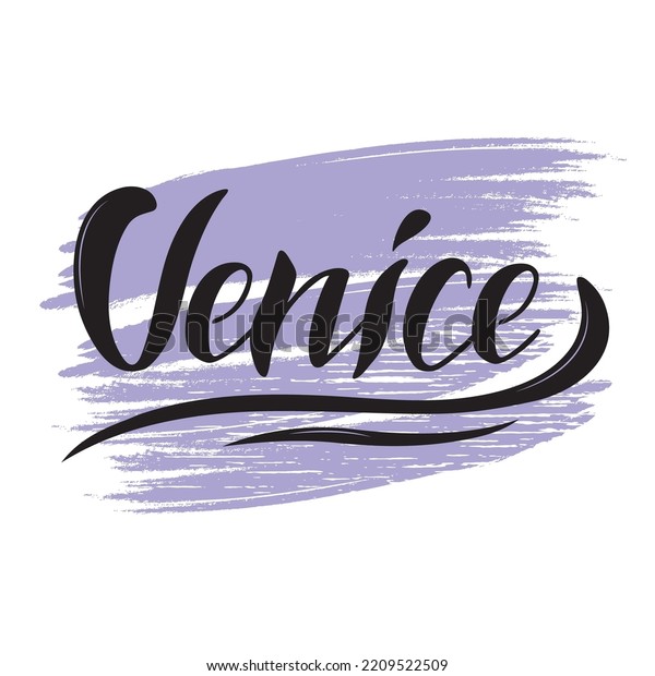Venice Logo Vector Illustration Hand Lettering Stock Vector (Royalty ...