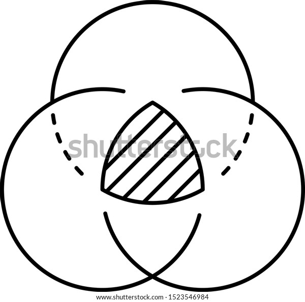 Venn Diagram Vector Outline Icon Stock Vector (Royalty Free) 1523546984 ...