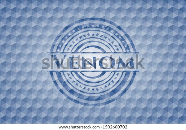 Venom Blue Hexagon Emblem Vector Illustration: vector de stock (libre ...