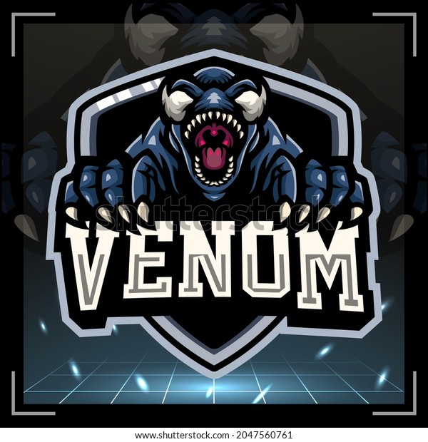 Venom Mascot Esport Logo Design Stock Vector (Royalty Free) 2047560761 ...