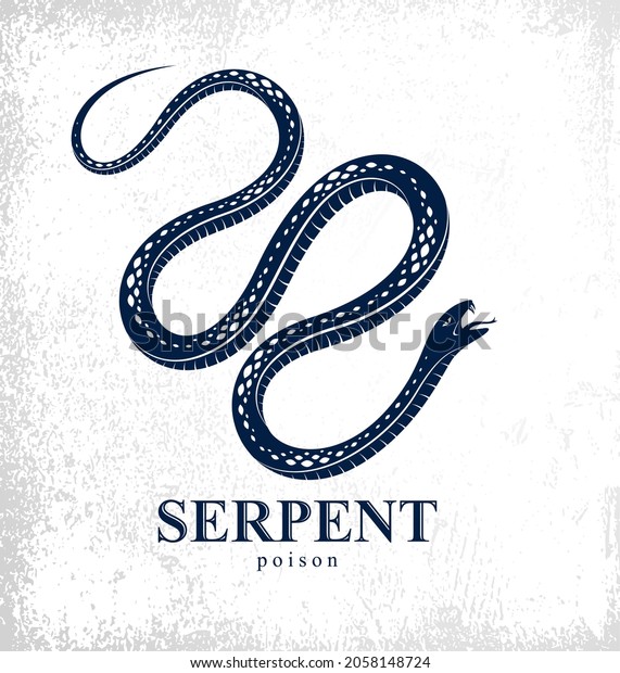 Venomous Snake Vintage Tattoo Vector Logo Stock Vector (Royalty Free ...