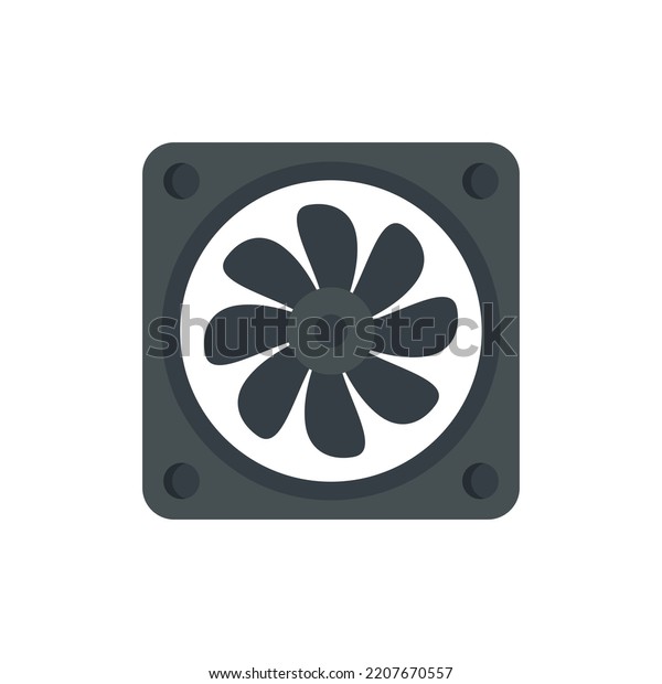 Ventilation Fan Icon Flat Illustration Ventilation Stock Vector ...