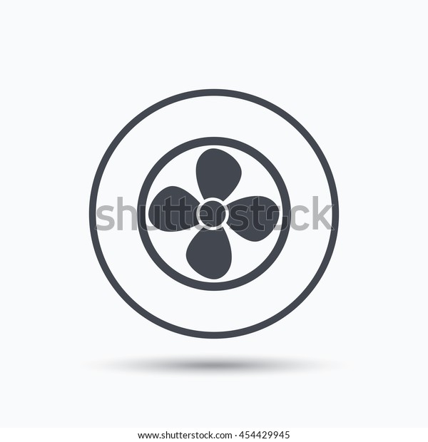 Ventilation Icon Air Ventilator Fan Symbol Stock Vector (Royalty Free ...