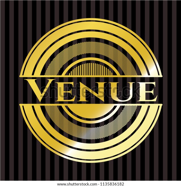 Venue Gold Badge Emblem Stock Vector (Royalty Free) 1135836182 ...