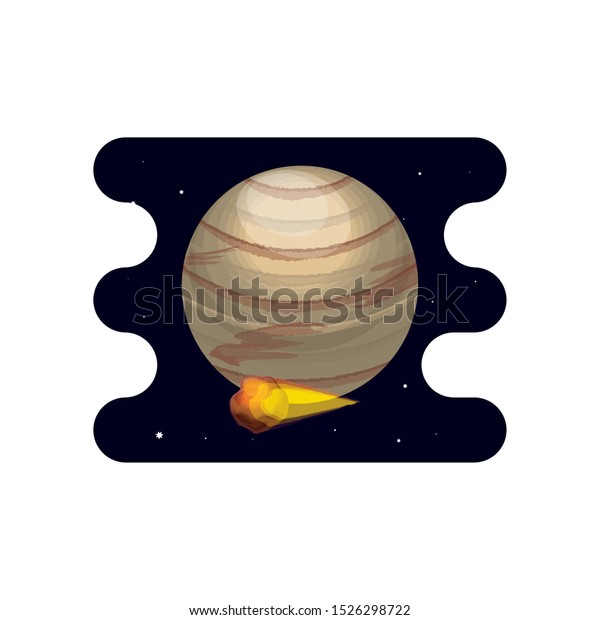 Venus Planet Meteorite Scene Space Vector Stock Vector (Royalty Free ...