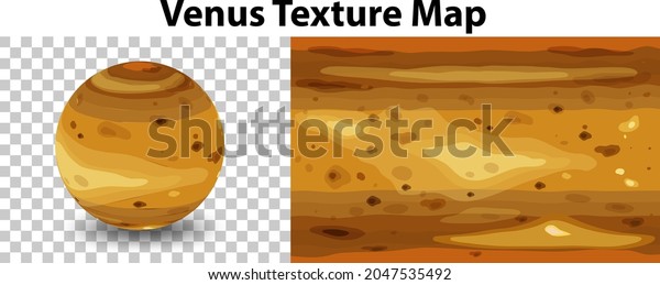 Venus Planet On Transparent Venus Texture Stock Vector (Royalty Free ...