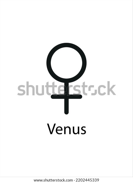 Venus Symbol Planets Solar System Astrology Stock Vector (Royalty Free ...
