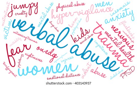 Verbal Abuse Word Cloud On White Stock Vector (Royalty Free) 403143937 ...