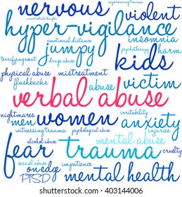 Verbal Abuse Word Cloud On White Stock Vector (Royalty Free) 403144006 ...