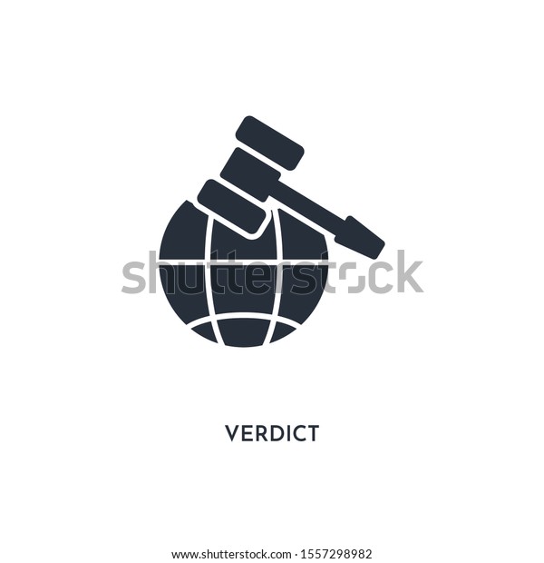 Verdict Icon Simple Element Illustration Isolated Stock Vector (Royalty ...