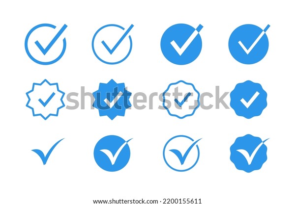 Verified Check Mark Sign Logo Badge Stock Vector (Royalty Free ...
