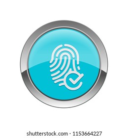 Verified Fingerprint App Icon Stock Vector (Royalty Free) 1153664227 ...