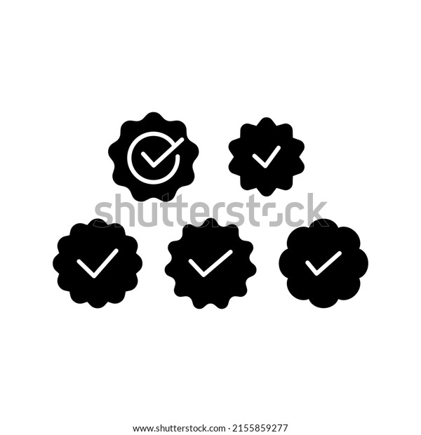 Verified Icon Set Vector Symbol Design Stock Vector (Royalty Free ...