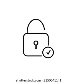 Verified Locker Icon Approved Protection Lock Stock Vector (Royalty ...