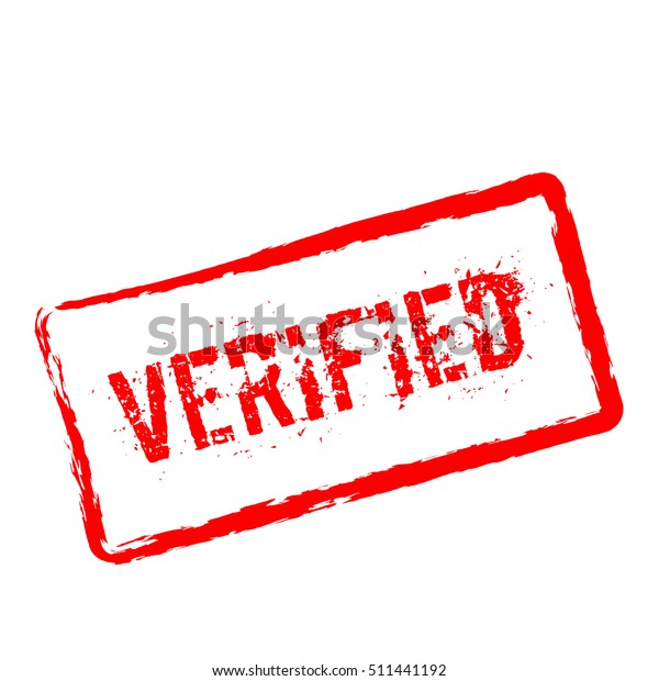 Verified Red Rubber Stamp Isolated On Stock Vector (Royalty Free ...