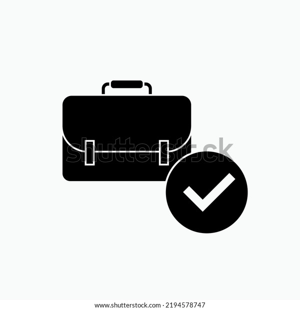 Verified Work Icon Complete Jobs Symbol Stock Vector (Royalty Free ...