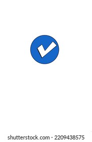 Verify Badge Blue Tick Check Mark Stock Vector (Royalty Free ...