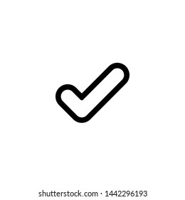 Verifying Mark Outline Icon Sign Signifier Stock Vector (Royalty Free ...