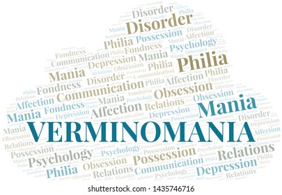 Verminomania Word Cloud Type Mania Made Stock Vector (Royalty Free ...