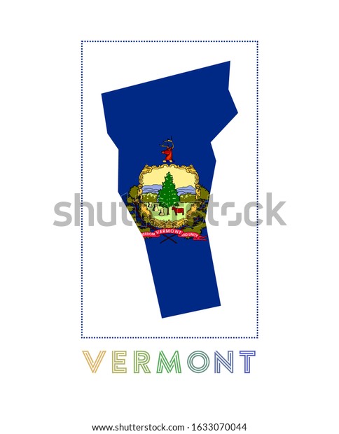 Vermont Logo Map Vermont Us State Stock Vector (Royalty Free ...