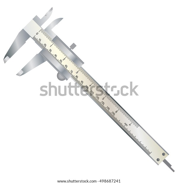 Vernier Caliper Isolated On White Background Stock Vector (Royalty Free ...