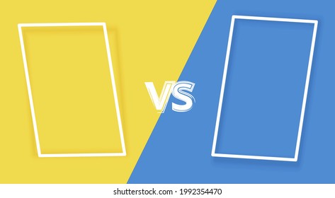 Versus Abstract Comparison Blank Vs Screen Stock Vector (Royalty Free ...