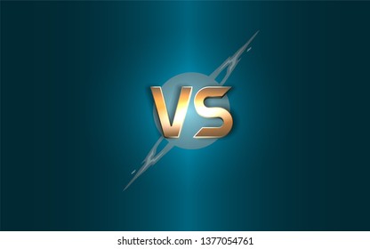 Versus Background Gold Letters Logo On Stock Vector (Royalty Free ...