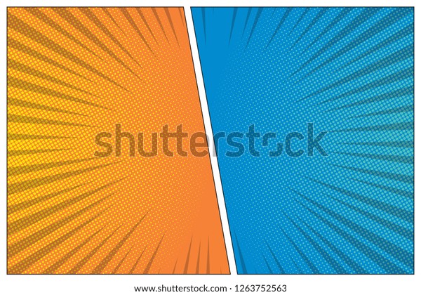 Versus Battle Template Two Panels Decorated Stock Vector (Royalty Free ...