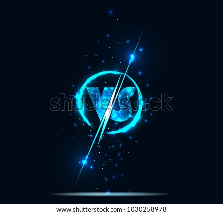 Versus Icon VS Letters Lightning Bolt 스톡 벡터(사용료 없음) 1030258978 ...