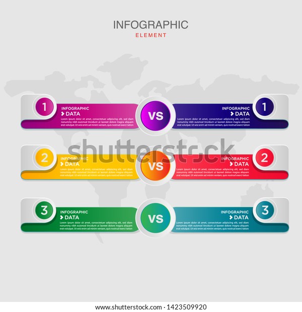 Versus Infographic Comparison Banner Modern 3d Stock Vector (Royalty ...