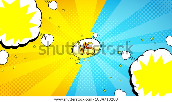 Versus Letters Fight Banner Vector Illustration Stock Vector (Royalty ...
