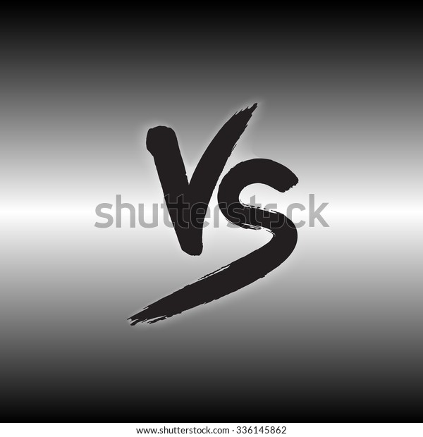Versus Letters Logo Black Watercolored Letters Stock Vector (Royalty ...